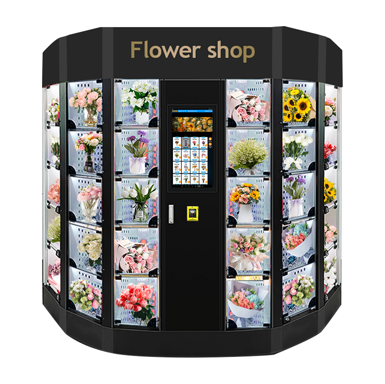 Micron cooling fresh bouquet flower vending machine